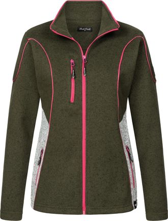 Rock Creek Damen Fleecejacke warm &Uuml;bergangsjacke Windbreaker Fleece Jacken Outdoorjacke Stehkragen Damenjacke Melange Fleecejacke Sweatjacke Pullover D-499 Dunke
