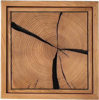 Möbelando Wandregal KM-0660 aus Wildeiche massiv geölt in braun mit Einer Tür. Abmessungen (BxHxT) 34x34x34 cm