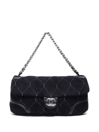 Chanel sac port&eacute; &eacute;paule (2008-2009) - Noir