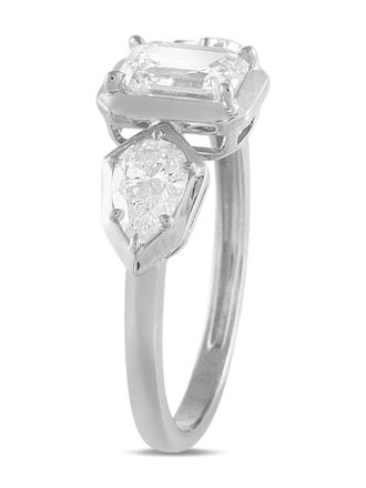 Luxury Bazaar 18kt Wei&szlig;goldring mit Diamanten - Silber
