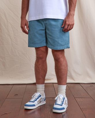 Faguo Short bleu moyen coton