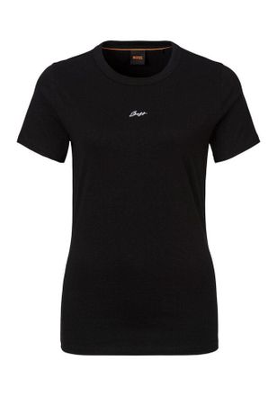 HUGO BOSS T-Shirt Elogo Premium Damenmode mit Label-Stitching