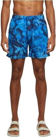 Urban Classics Short de Bain AOP pour Homme Motif de Natation Disponible dans de Nombreuses Variantes, Tailles XS à 6XL, Fleur Bleue., M