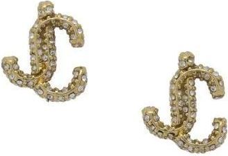 Jimmy Choo London Ohrringe - Interlocking Double C Earrings With Crystal Deta - Gr. unisize - in Mehrfarbig - f&uuml;r Damen