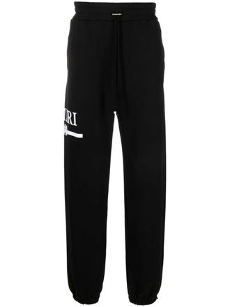 Amiri pantalon de jogging en coton à logo imprimé - Noir