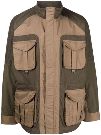 White Mountaineering veste &agrave; empi&egrave;cements - Marron