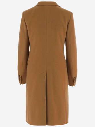 Tagliatore Womens Single-Breasted Cashmere Coat Light Brown