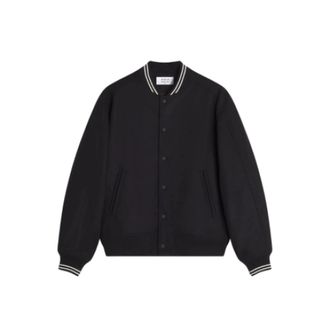 Maison Kitsun&eacute; Blouson Varsity - - Jackets - Herren - Schwarzk - M