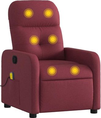 vidaXL Massagesessel Weinrot Stoff Vidaxl 207044