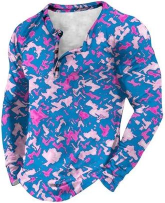 Generic Chemises de No&euml;l pour homme 2024 - Chemisier tendance en coton c&ocirc;tel&eacute; pour homme - Chemise d&eacute;contract&eacute;e &agrave; manches longues pour homme - Blanc, bleu, 6X