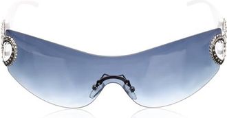 Milisten Lunettes de Soleil sans Monture en Polycarbonate Gris Fum&eacute; Style R&eacute;tro Coeur Int&eacute;gr&eacute; L&eacute;g&egrave;res Femmes pour L&Eacute;t&eacute; les Vacances F&ecirc;tes Lunettes de Soleil Am