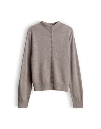 someday Strickjacke mit Fellimitatkragen Schmale Form mit Stehkragen und wasserabweisender Qualit&auml;t