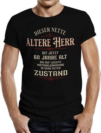 Lobo Negro T-Shirt als Geschenk zum 60. - Netter älterer Herr in gutem Zustand