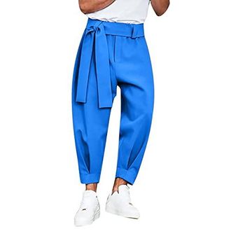 Generic Pantalon de loisirs pour homme - Pantalon de sport long en polyester uni - Pantalon long tendance avec poches - Pantalon dext&eacute;rieur respirant - Pantal