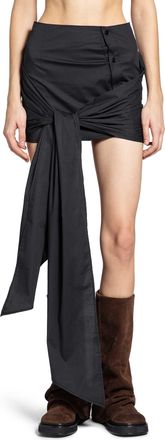 The Attico Cotton Poplin Stretch Mini Skirt