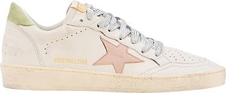 Golden Goose Low-Top Sneaker - White Ballstar Sneakers With Pink Star - Gr. 39 (EU) - in Wei&szlig; - f&uuml;r Damen
