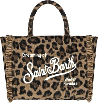 MC2 Saint Barth Femme, Sacs, Brun, Taille: ONE Size Borsa Colette Felt Leopard