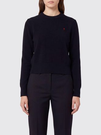 Ami Slim-Fit-Pullover aus Merinowolle mit gesticktem Ami de Coeur-Logo