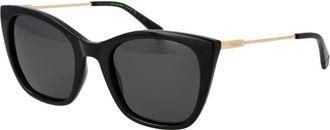 Polaroid schwarze Polyester-Sonnenbrille