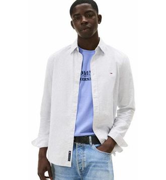 Tommy Jeans Stripe Oxford M - Langarm Hemd - Herren