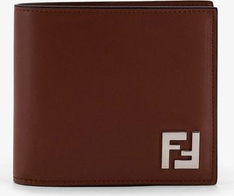 Fendi Leather and FF jacquard fabric bifold wallet - FENDI - gender_Man
