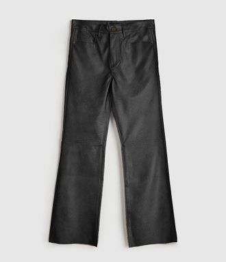 Jeanne Vouland Pantalon Gabryel Cropped Flare Similicuir Noir