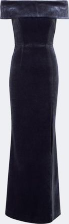 Rebecca Vallance Off-Shoulder-Robe Solana aus Samt