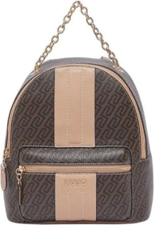 Liu Jo Femme, Sacs, Brun, Taille: ONE Size Macro Drummed Print Backpack