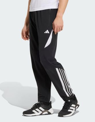 adidas adidas Performance - Tech Essentials - Pantalon de surv&ecirc;tement de sport - Noir/blanc