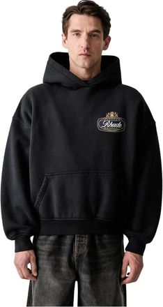 Rhude Homme, Sweatshirts et sweats &agrave; capuche, Noir, Taille: M Sweat &agrave; capuche