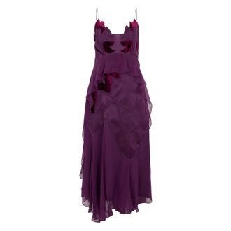Alberta Ferretti Robe mi-longue - Femme - Robes - Violet - Taille: 40 FR
