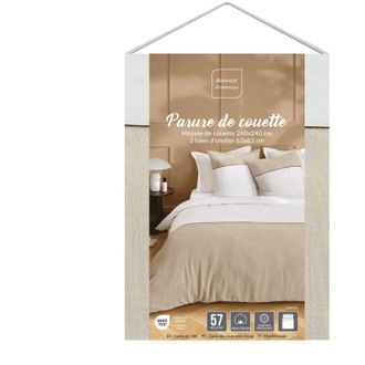 Douceur d'Int&eacute;rieur Douceur Dint&eacute;rieur - Parure de lit 260 x 240 cm - Coton 57 fils & coton tiss&eacute; gabrielle