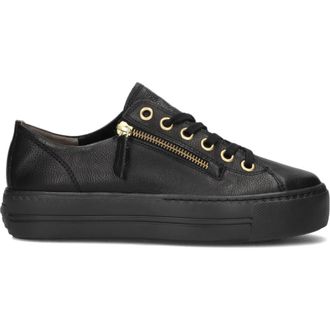 Paul Green Niedrige Schwarze Ledersneaker - - Shoes - Damen - Schwarzk - 41 EU