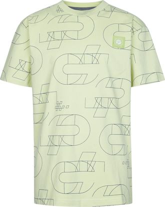 Petrol Industries T-Shirt mit Allover-Muster Marlinview Gr&uuml;n 152