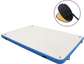 vidaXL vidaXL Aufblasbare Schwimmmatte Blau und Wei&szlig; 300x300x15 cm