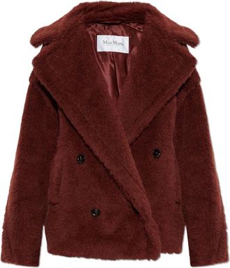 Max Mara Manteau en fausse fourrure Alcuno - Femme - Vestes - Rouge - Taille: 32 FR