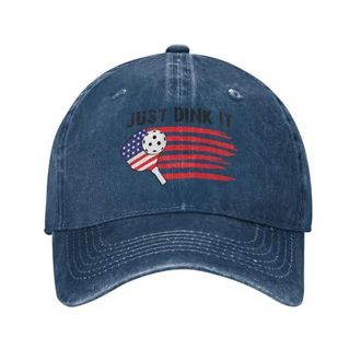 Generic Just Dink It Drapeau Am&eacute;ricain Unisexe Casquette Trucker L&eacute;ger Hip-Hop Cap Styl&eacute;e Chapeau De Cowboy pour Toutes Les Saisons Voyage Tennis