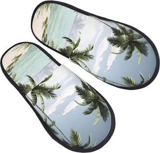 Generic Chaussons Maison Palmiers Tropicaux Anti Odeur Chaussons Lavables Slippers Pour Hôtels DIntérieur Outdoor L