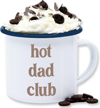 Shirtracer Emaille Tasse Blechtasse - Tassen - Hot Dad Club Geschenk Vatertag personalisiert I Papa Geschenk Vatertag Papi Geschenke Vater I Vatertagsgeschenk we