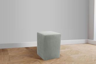 Domo Collection Polsterhocker Pontal, Hocker, Rechteckig, F&uuml;&szlig;e mit Filzgleitern, Fu&szlig;hocker, Polstergarnitur, 38 x 38 x 47 (BxTxH), Cord hellgrau