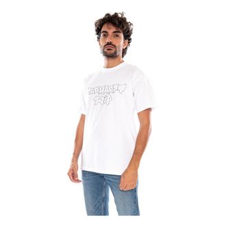 Carhartt Work in Progress S/S Blinkerfluid T-Shirt - - Tops - Herren - Wei&szlig; - XL