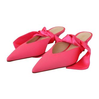 Gia Borghini Femme, Chaussures, Rose, Taille: 36 EU Escarpins &agrave; Talon Chaton en Cuir Rose