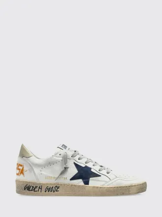 Golden Goose Baskets basses Ball Star en cuir &agrave; effet us&eacute;