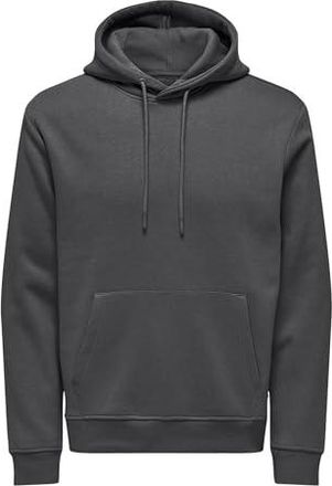 Only & Sons Onsconnor Reg Sweat &agrave; Capuche Noos, Gris &agrave; Rayures, XL
