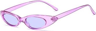 Generic Lunettes de soleil rétro oeil de chat 2025 pour hommes et pour femmes, pare-soleil de vacances en plein air (couleur : C, taille : moyen), F, Taille u