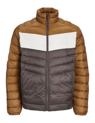 Jack & Jones Herren Jjesprint Puffer Collar Pufferjacke, Mulch/Detail:Monks Robe/Moonbeam Blocking, XXL