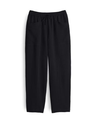 OPUS Damen Jogpants | City Pants MYHA TRAVEL Relaxed aus Leinen-Mix Black, 34