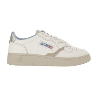 Autry Femme, Chaussures, Blanc, Taille: 41 EU Medalist Low Leather Baskets