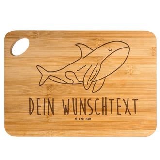 Mr. & Mrs. Panda Personalisiertes Schneidebrett Orca - Personalisierte Geschenke, Orcas, Arbeit, Individuell, B&uuml;ro, Fr&uuml;hst&uuml;cksbrett, Holzbrett, Motivation, Mit Gravur,