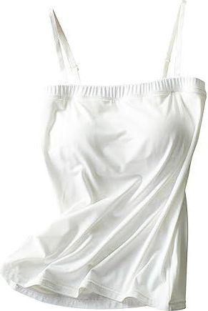 Generic Camisole avec Soutien-Gorge intégré en Coton pour Femme - Caraco réglable avec Soutien-Gorge à Armatures, Z03 Blanc, M